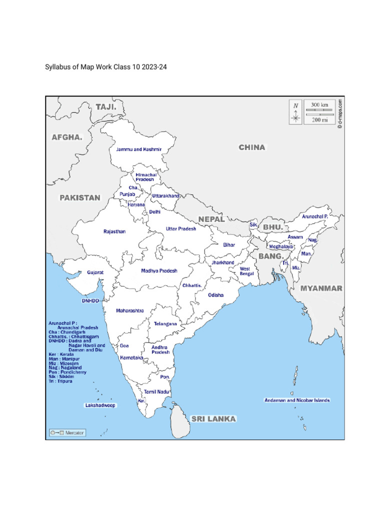 10th CBSE-Major Map Work | PDF | Gujarat | Tamil Nadu