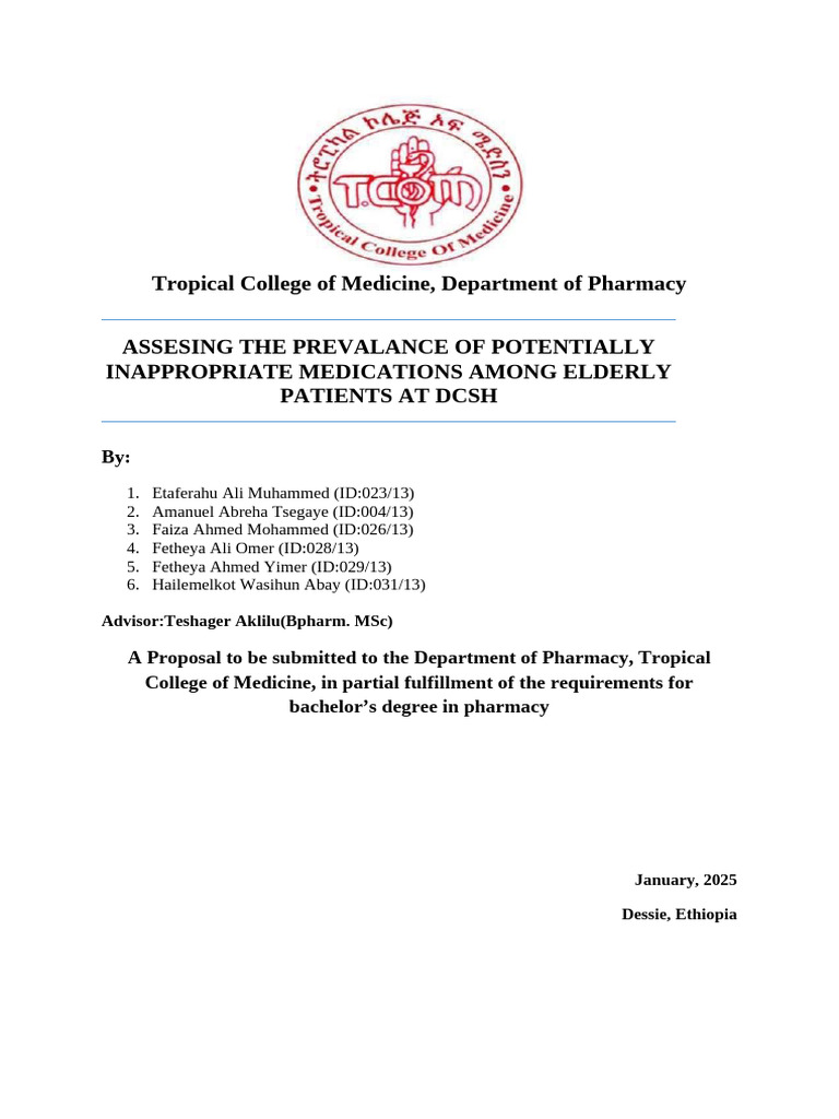 Prevalence of Inappropriate Medications in Elderly | PDF | Geriatrics ...