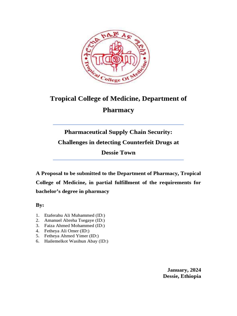 Counterfeit Drug Challenges in Dessie | PDF | Authentication | Pharmacy