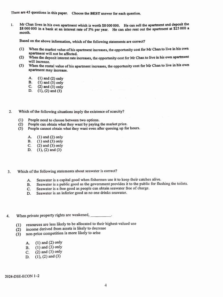 2024 Econ MC | PDF