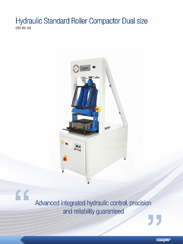 Hydraulic Standard Roller Compactor Dual Size | PDF | Bending | Applied And Interdisciplinary ...
