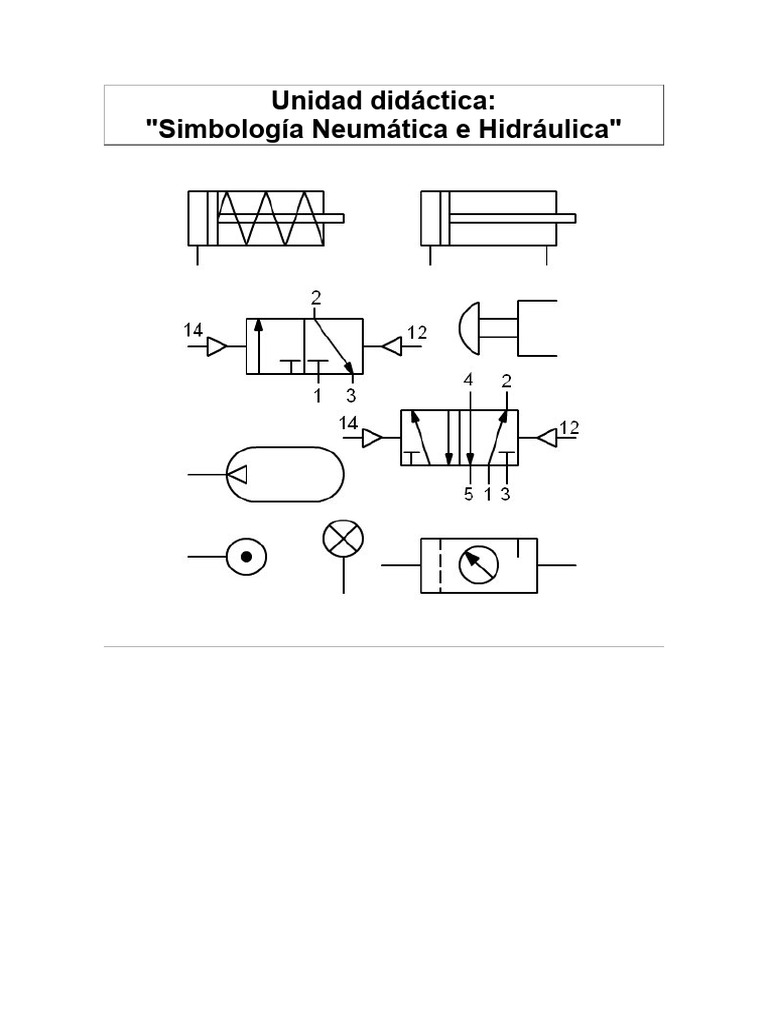 Simbología Neumática e Hidráulica | PDF | Filtración | Neumática