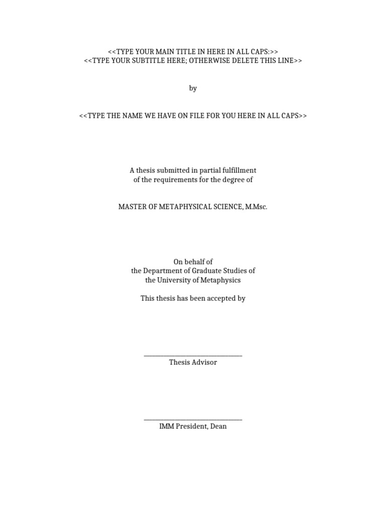 Thesis Template | PDF | Paragraph | Thesis