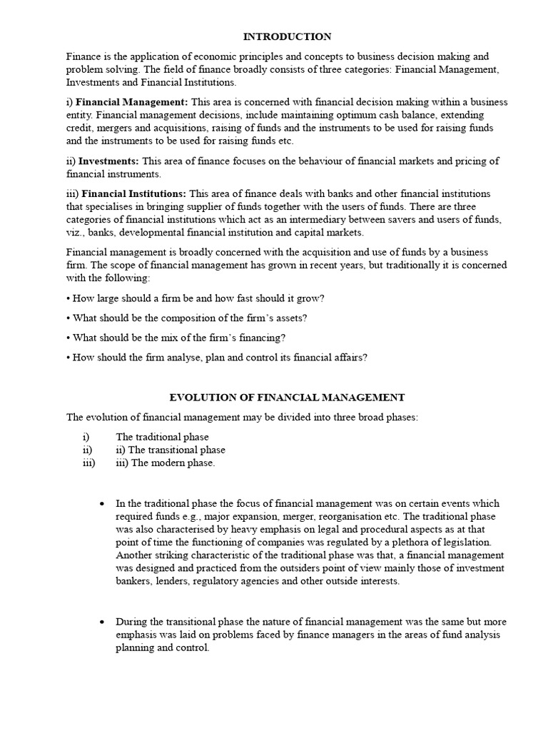 Overview of Financial Management Principles | PDF | Dividend | Net ...