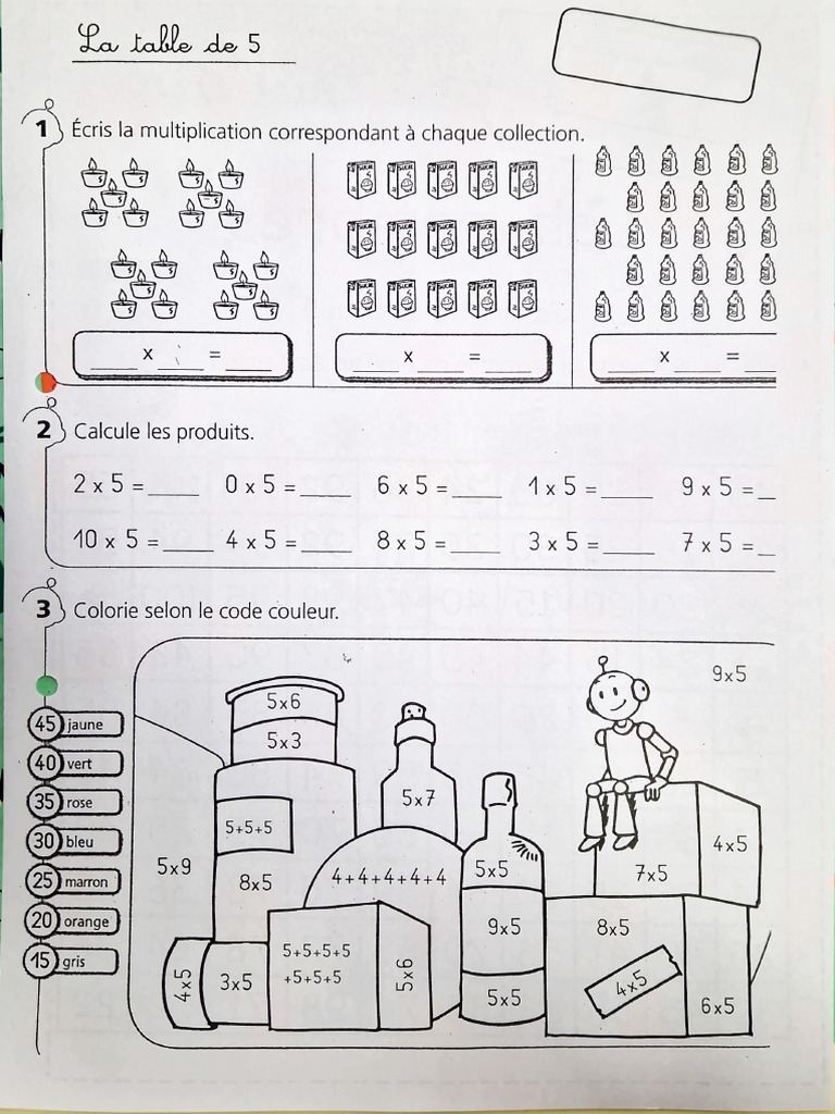 La Table de 5 | PDF