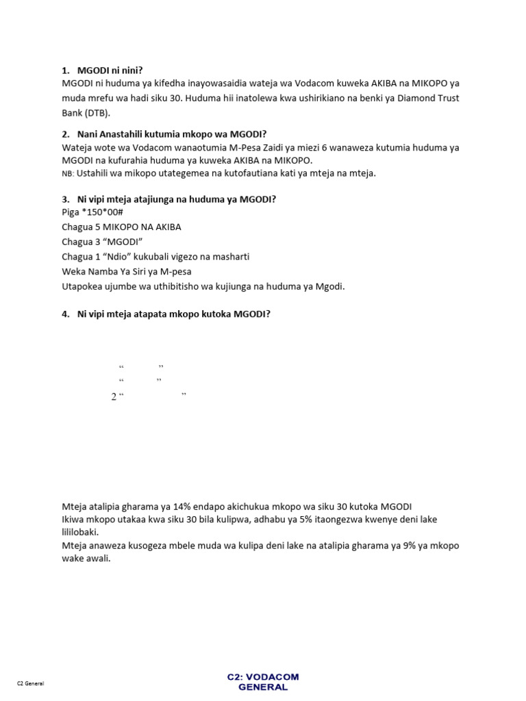 Mgodi FA Qs Swahili E98689ac41 | PDF