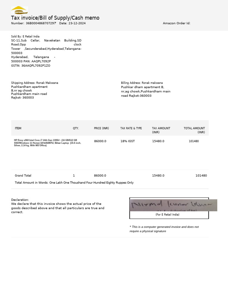 440140102-Invoice-by-hp-laptop | PDF