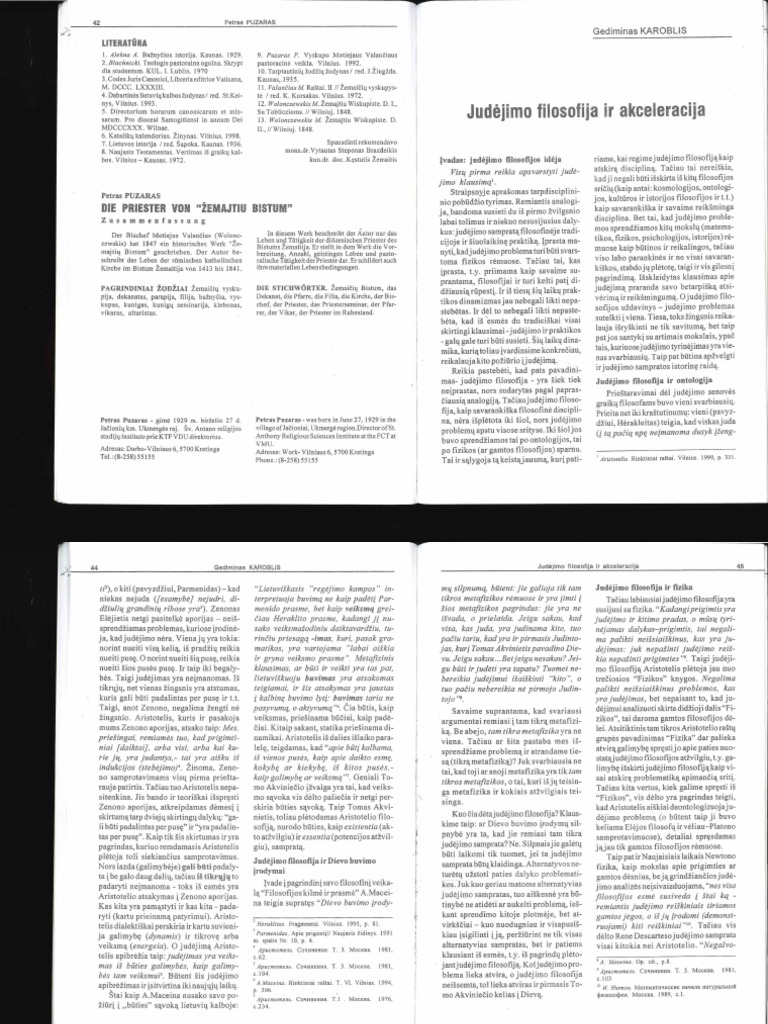 Judėjimo Filosofija Ir Akceleracija | PDF