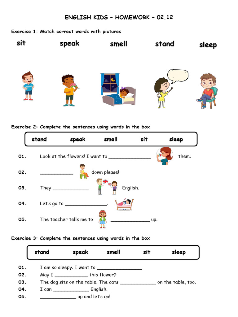 English Practice For Kids 01 | PDF