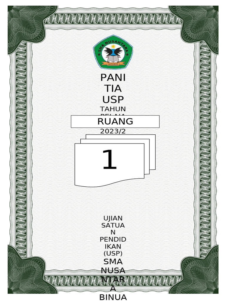 Cover Label Ruang SMA | PDF