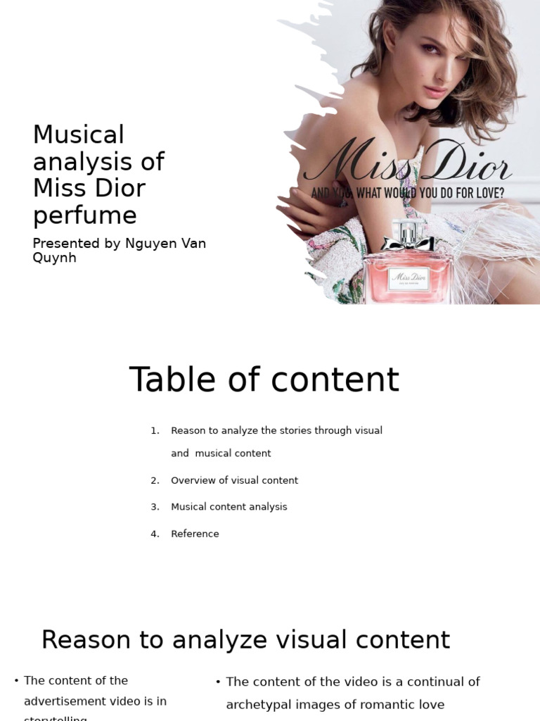 Musical Analysis of Miss Dior | PDF | Odor | Brand
