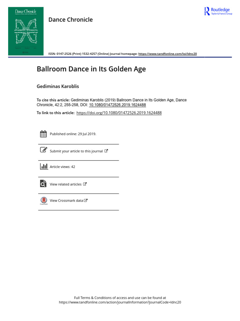 Ballroom Dance in Its Golden Age | PDF | Dances