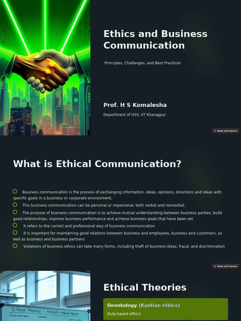 Ethics and Business Communication | PDF | Business Ethics | Integrity