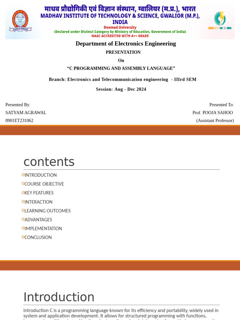 C Programming & Assembly Language[1] | PDF | Assembly Language | Computer Programming
