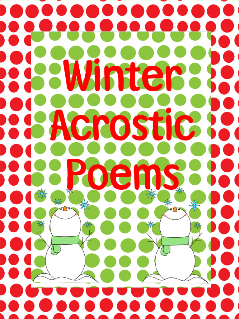 Winter Acrostic Poems: Name: Date | PDF