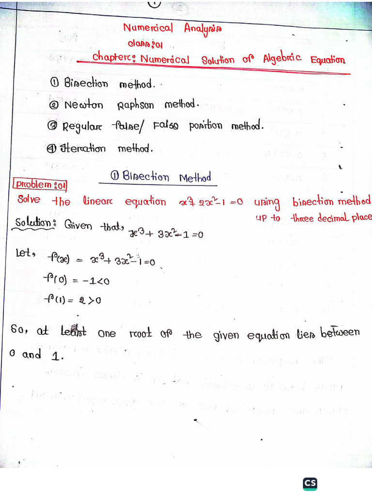 Numerical Analysis With Programming 1 (Mid) | PDF