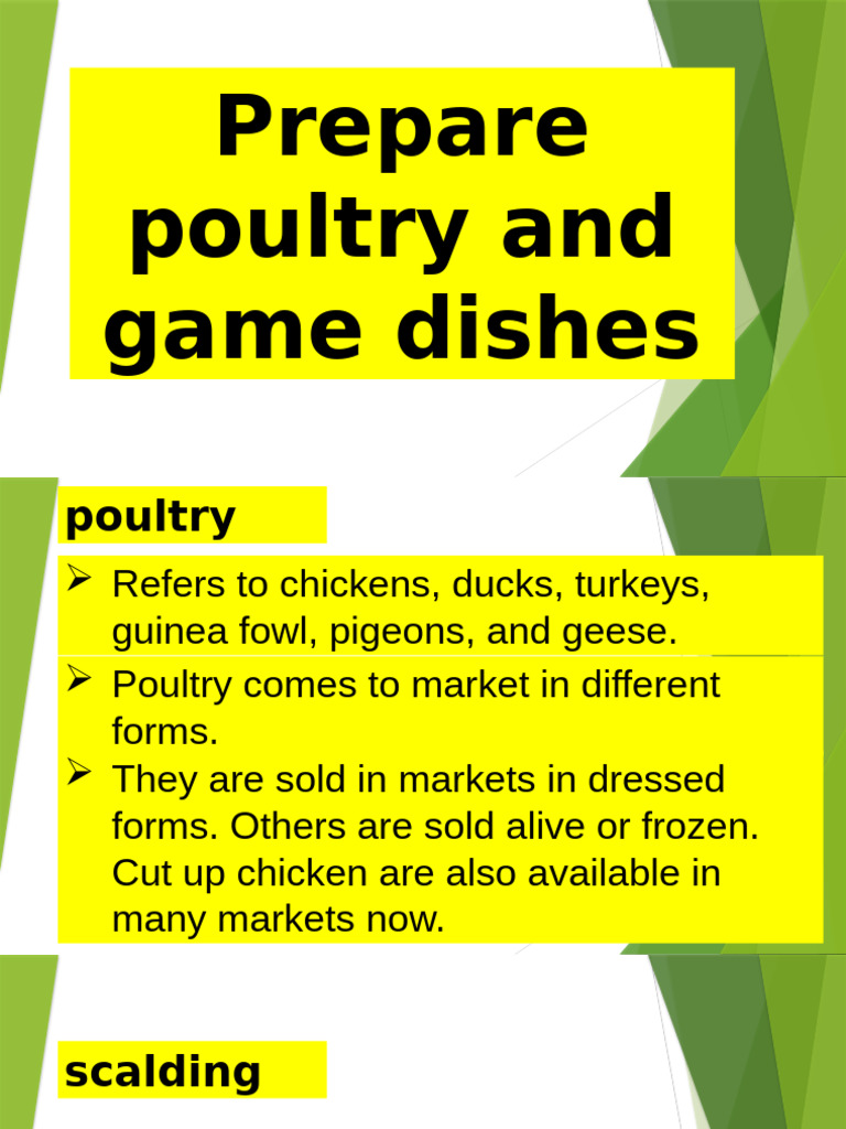 Preparing Poultry and Giblets for Cooking | PDF