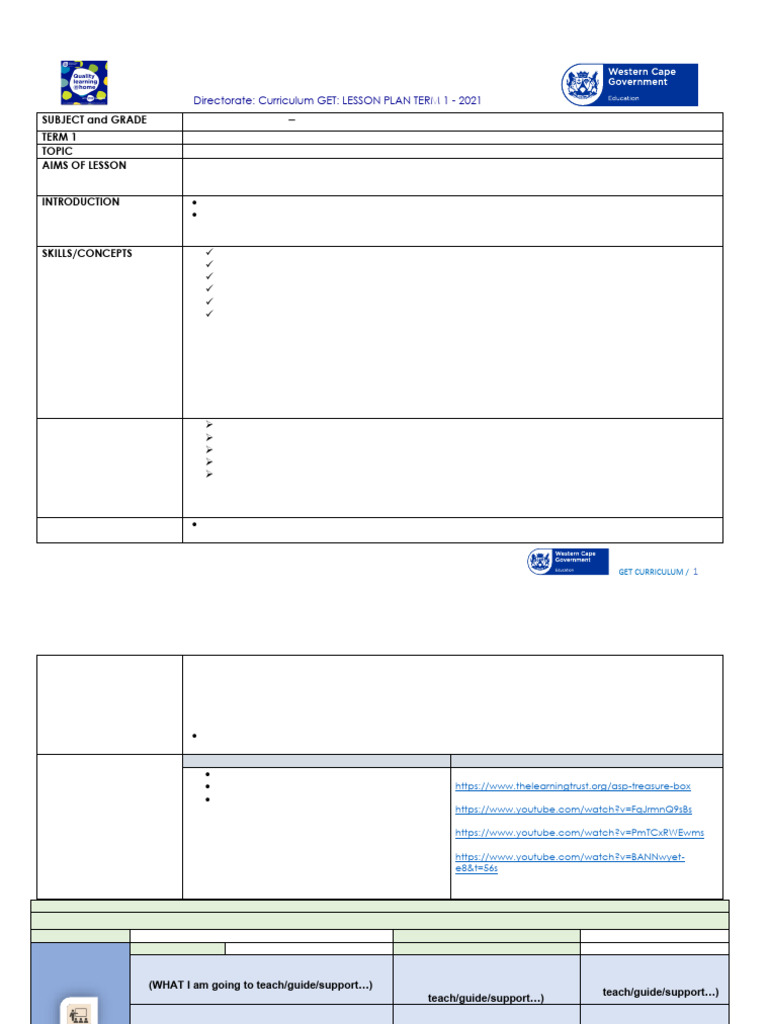 Lesson Plan SP Grade 7 SS Geography T1 W3 | PDF | Map | Curriculum