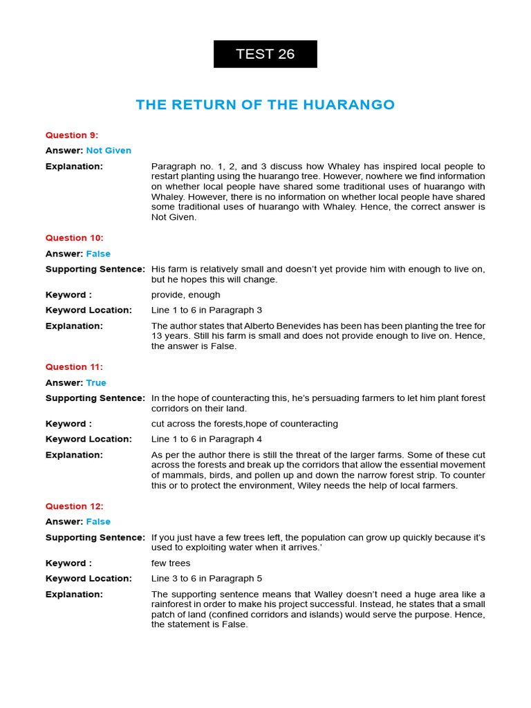 Test 26 The Return of The Huarango | PDF | Natural Environment