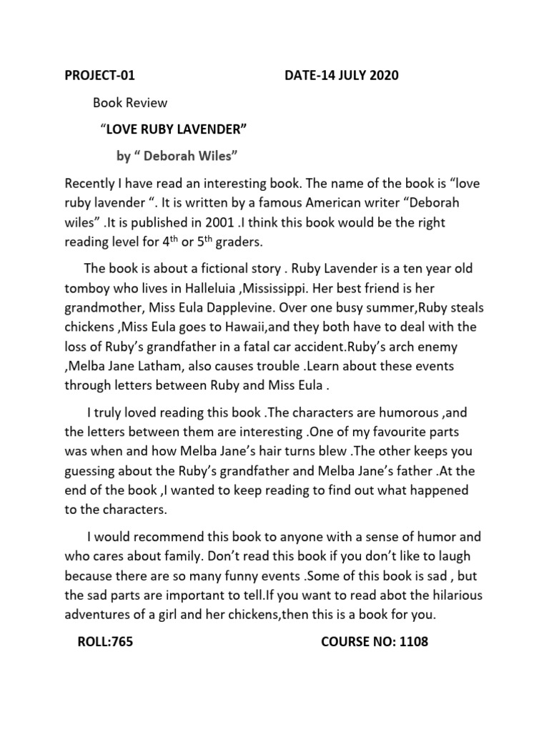 Love Ruby Lavender: A Book Review | PDF