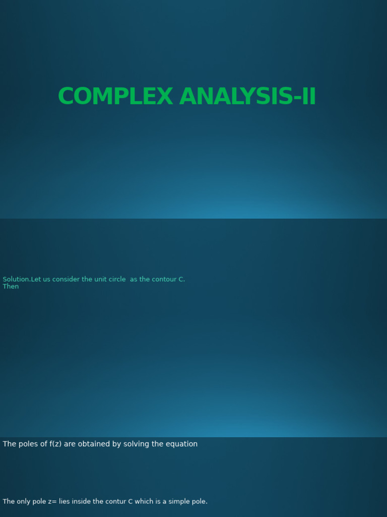 Complex Analysis-Ii | PDF