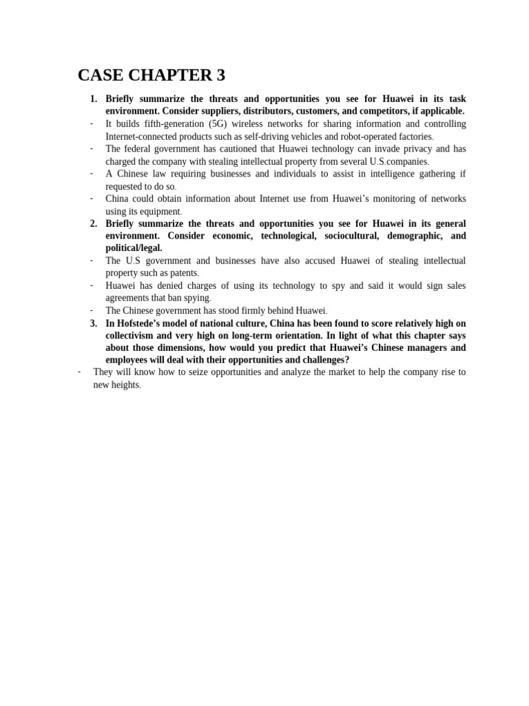 Case Chapter 3 | PDF