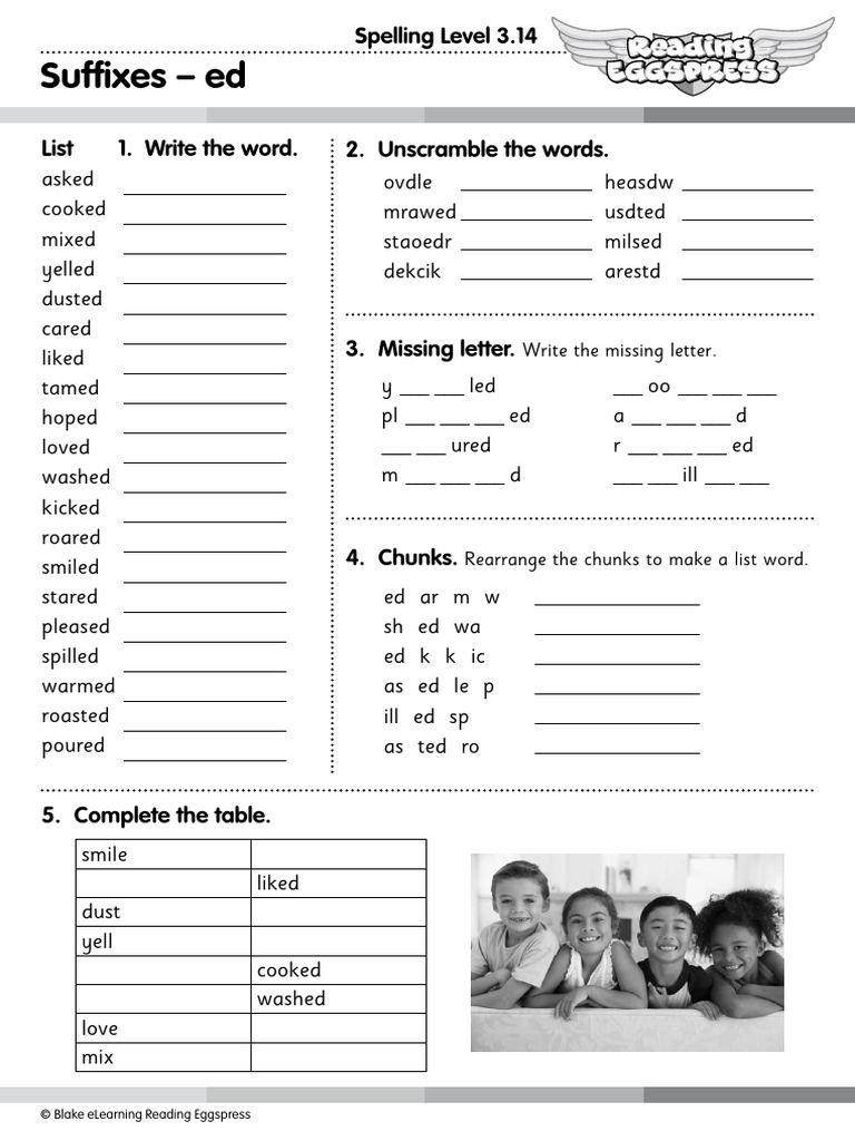 Activity Sheet Rex English Skills - Spelling Year 3 Lesson 14 | PDF