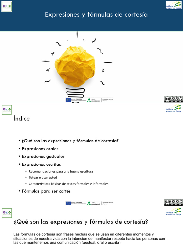 Expresiones y Fórmulas de Cortesía | PDF | Comunicación