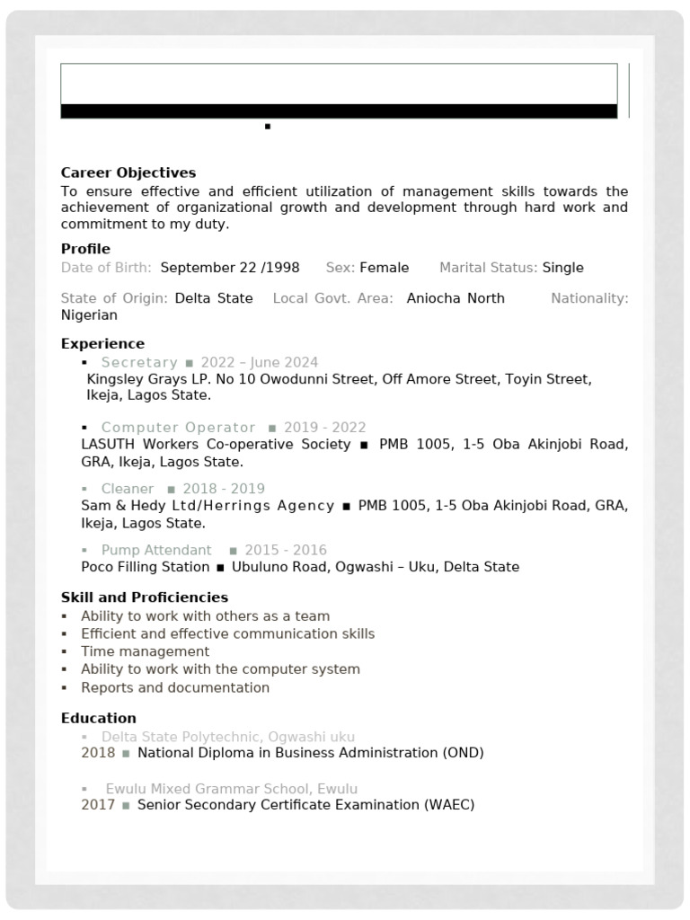 Chinye Success Ifeanyi | PDF