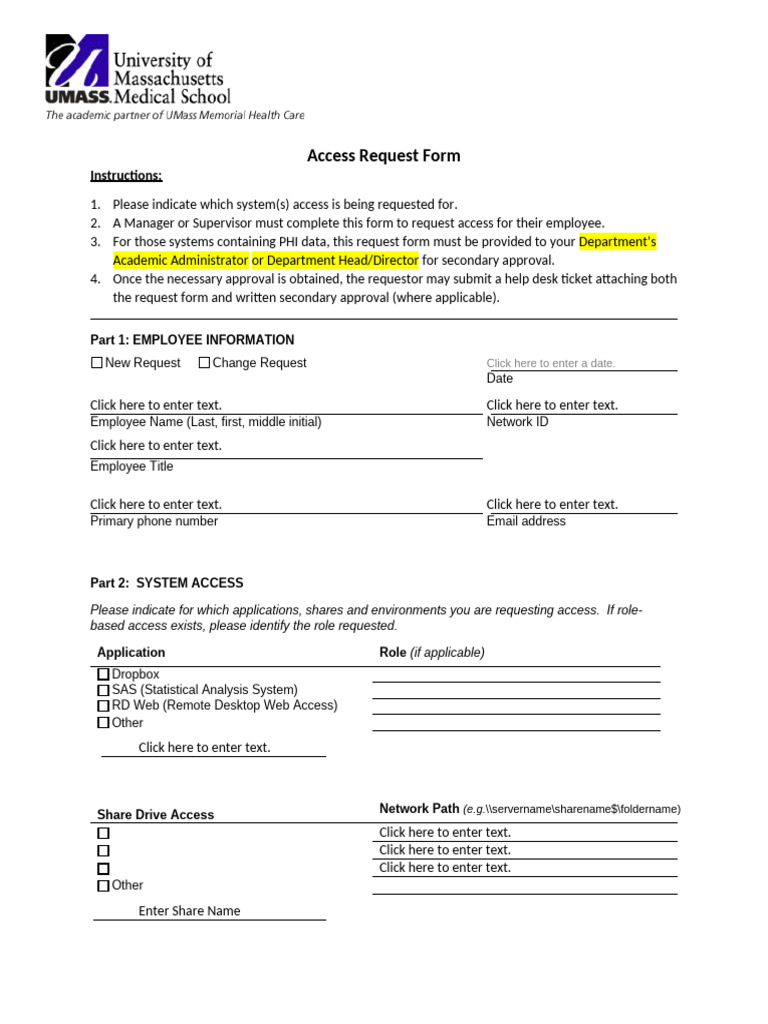 Access Request Form | PDF | Cyberspace | Software