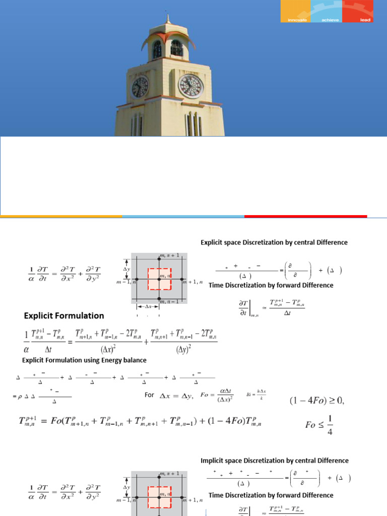 FDM for 2D Transient Heat Conduction | PDF | Applied Mathematics ...