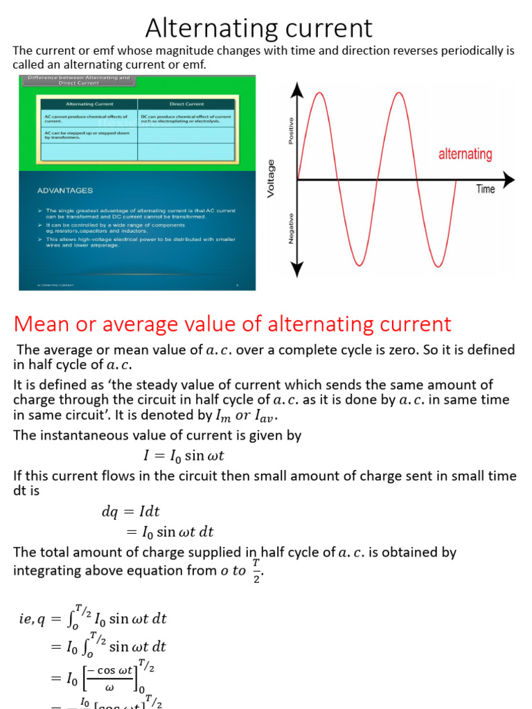 Alternating Current | PDF | Electrical Impedance | Series And Parallel Circuits