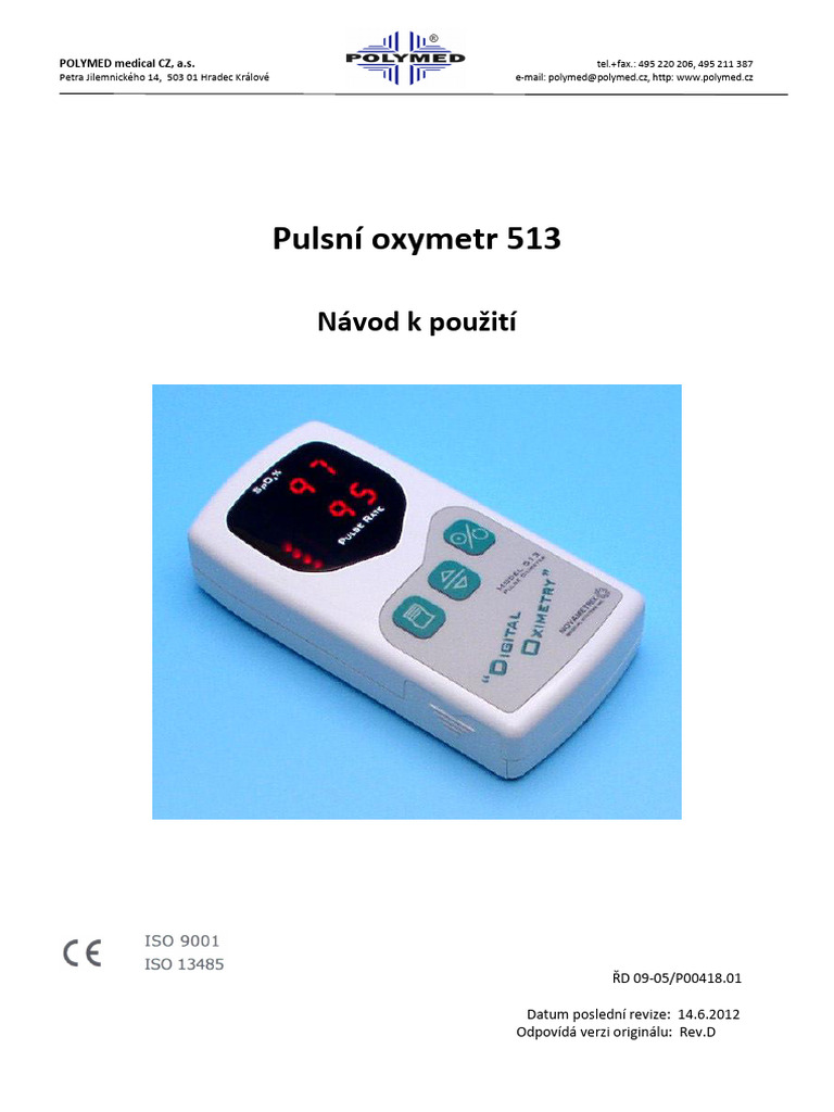 Pulsní oxymetr 513 | PDF