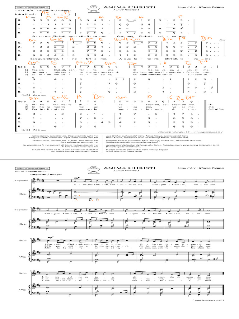 Anima Christi (Chord) | PDF