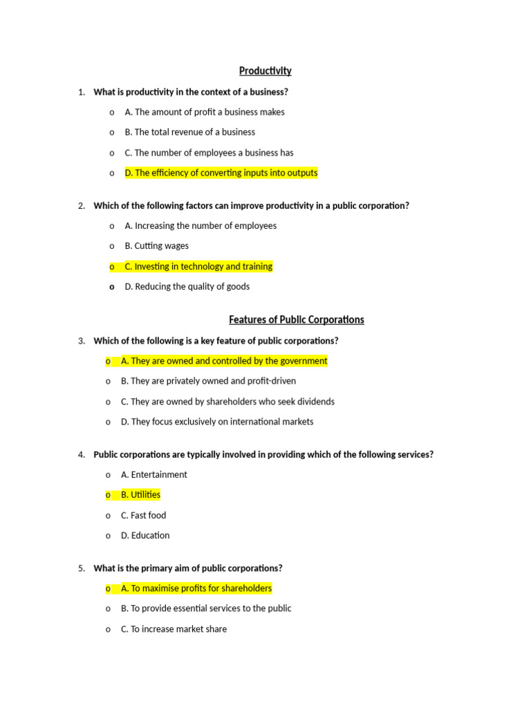 Merits and Objectives of Public Corporations | PDF | Privatization ...
