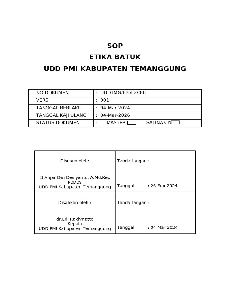 Sop Etika Batuk | PDF