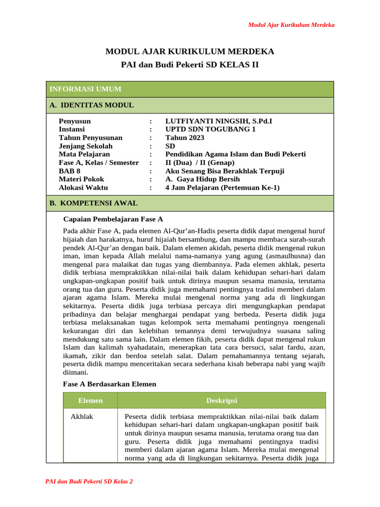 BAB 8 - MA PAI BP Kls 2 YANTI | PDF
