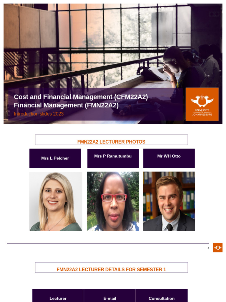 Fin. Management Introduction Slides 2023 | PDF