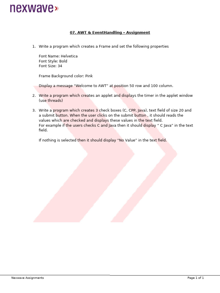 07.AWT & EventHandling | PDF