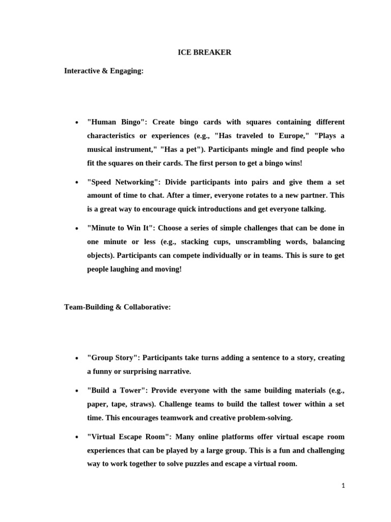 ICE-BREAKER 6 | PDF