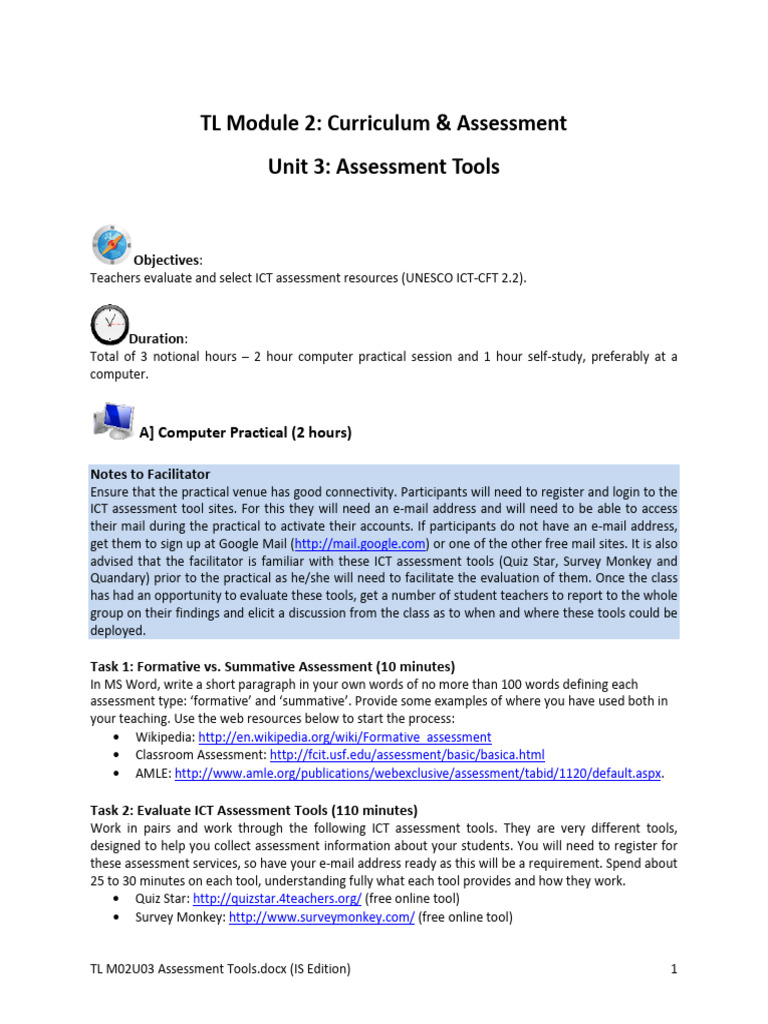 Evaluating ICT Assessment Tools for Educators | PDF | Educational ...