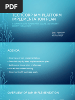 Implementation Plan For TechCorp's IAM Platform | PDF