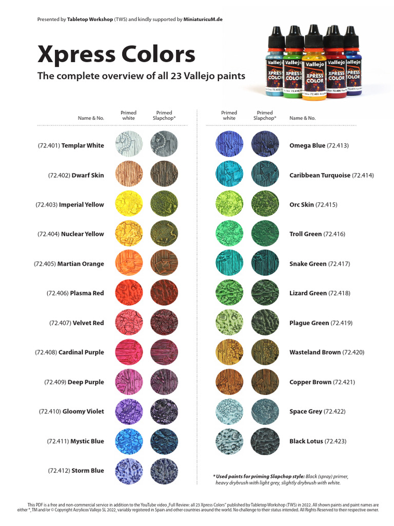 Xpres Colors Overview | PDF | Vision | Color