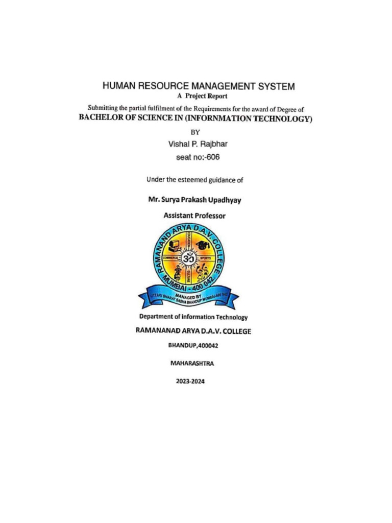 HRMS (Human resources management system) | PDF | Computing | Systems Engineering