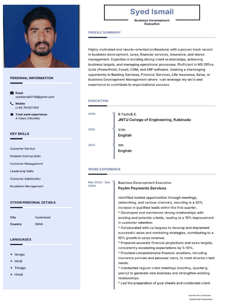 NAUKRI - SYED - ISMAIL - 1735959283423 - Syed Ismail | PDF