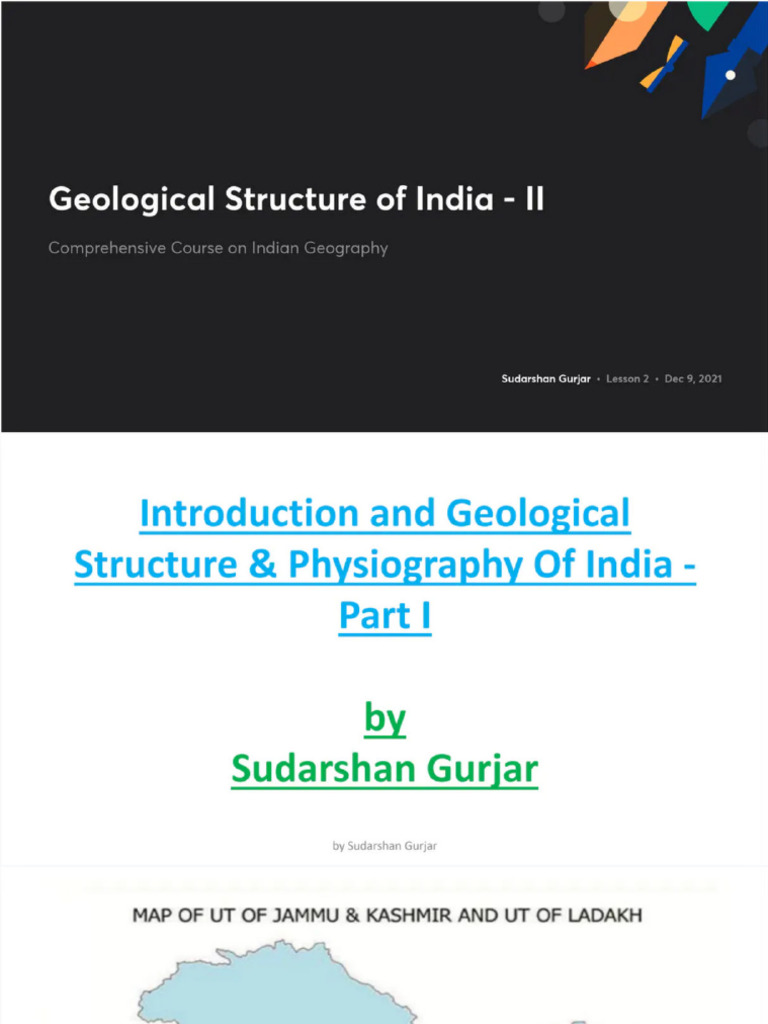 Geological Structure of India II With Anno | PDF