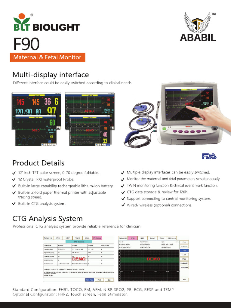 f90 Fetal Monitor | PDF