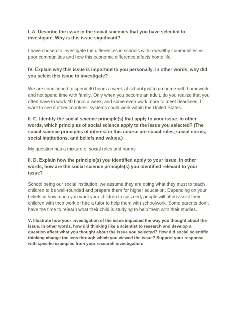 Research Question Project | PDF