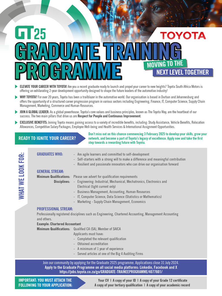 Toyota Graduate Program 2025 Details | PDF | Toyota | Engineering