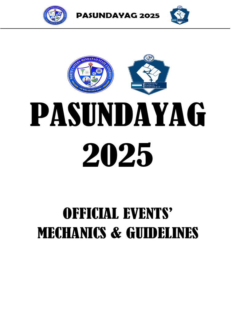 Pasundayag 2025 Official Events Mechanics and Guidelines | PDF | Volleyball | Sports
